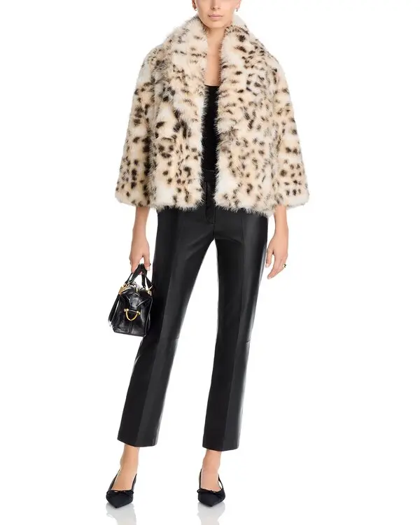 Love Token Faux Fur Jacket - Snow Leopard