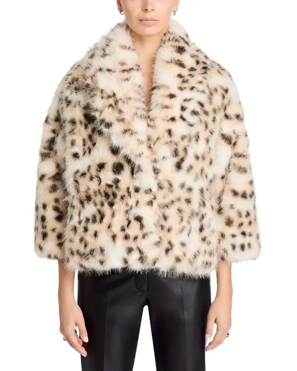 Love Token Faux Fur Jacket - Snow Leopard