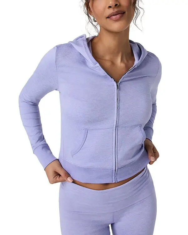 Vuori Halo Zippered Hoodie - Hyacinth Heather