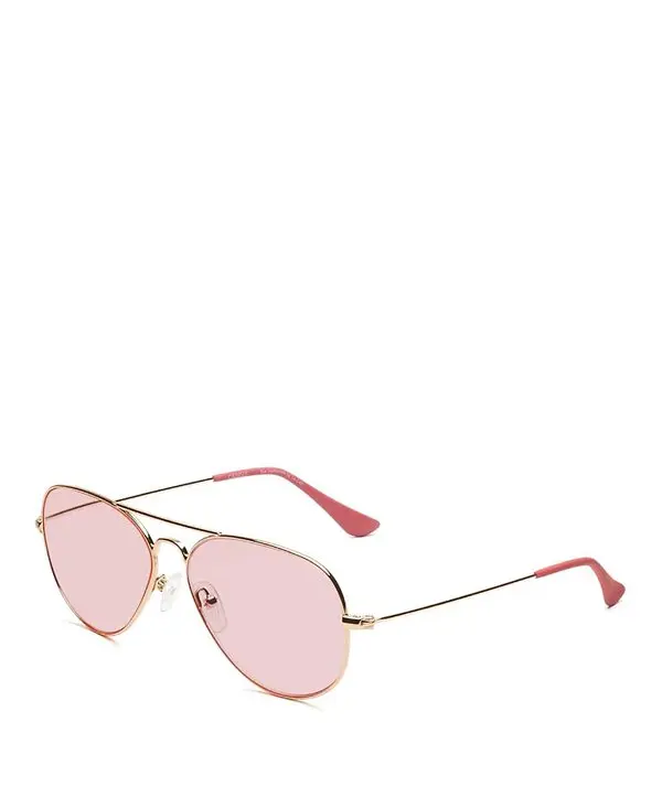 CADDIS Mabuhay Aviator Reading Glasses, 58 Mm - Polished Gold - Rose