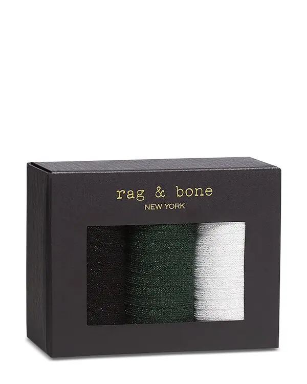 Rag & Bone Glitter Socks Set Of Three