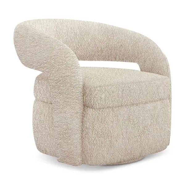 INTERLUDE HOME Targa Swivel Chair - Alabaster