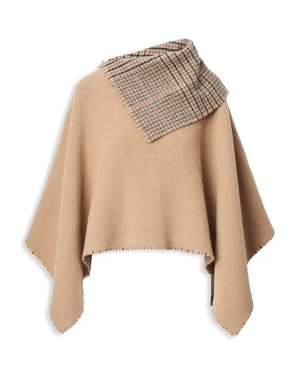 Rag & Bone Wendy Reversible Wool Blend Cowl Poncho