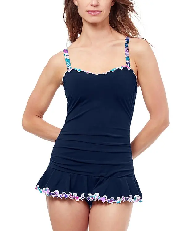 GOTTEX D Cup One Piece Swimdress - Navy