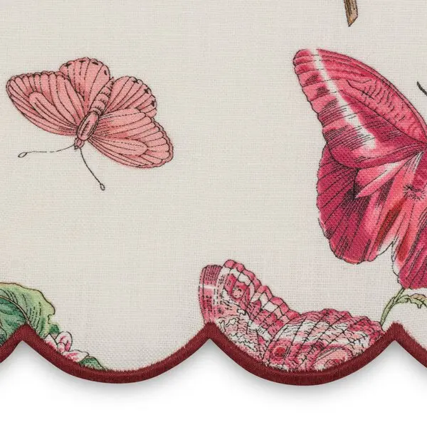 MATOUK Baudin Butterfly Linen Shower Curtain, 72w X 72l