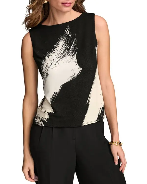 Donna Karan New York Printed Sleeveless Top
