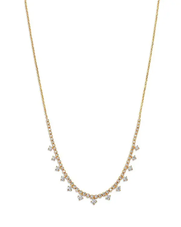 Bloomingdale'S 14k Yellow Graduated Diamond Necklace 1.85 Tcw - Gold