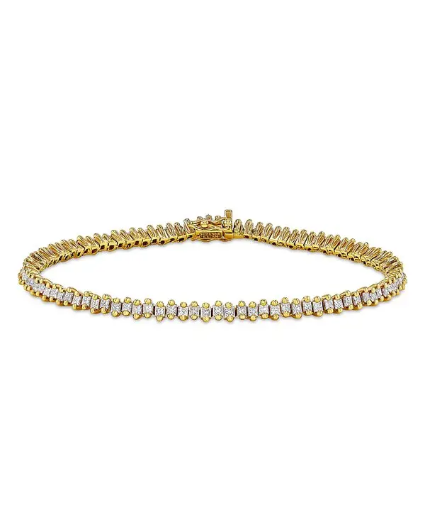 SUZANNE KALAN 18k Yellow Diamond Princess Tennis Bracelet - Gold