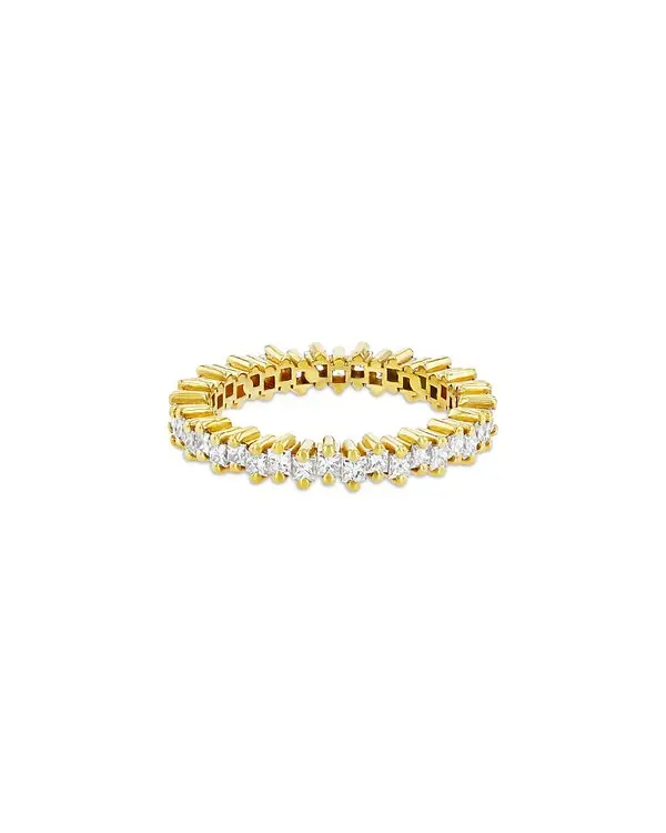 SUZANNE KALAN 18k Yellow Diamond Princess Eternity Band - Gold