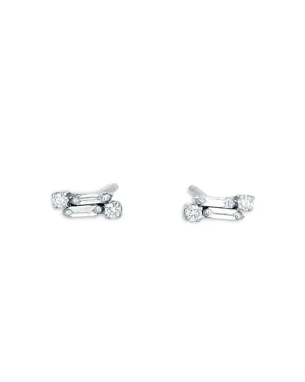 SUZANNE KALAN 18k Diamond Stud Earrings - White Gold