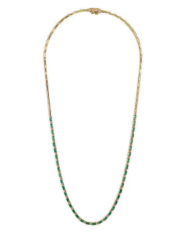 SUZANNE KALAN 18k Yellow Emerald Baguette Necklace - Gold