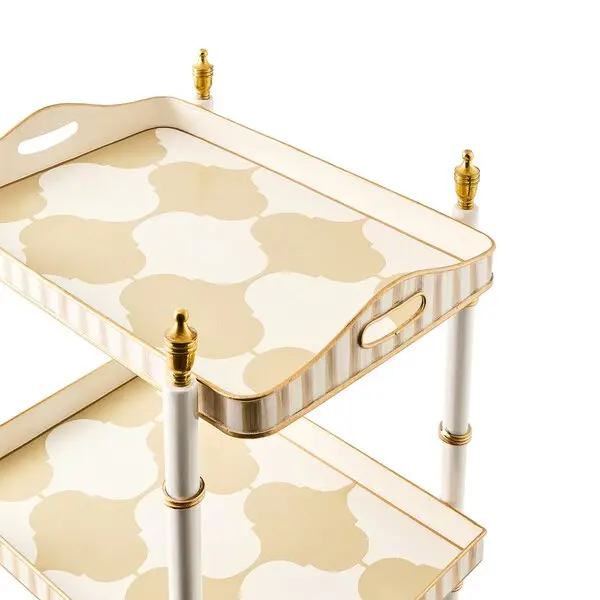 MACKENZIE-CHILDS Mocha 3 Tier Tray Table