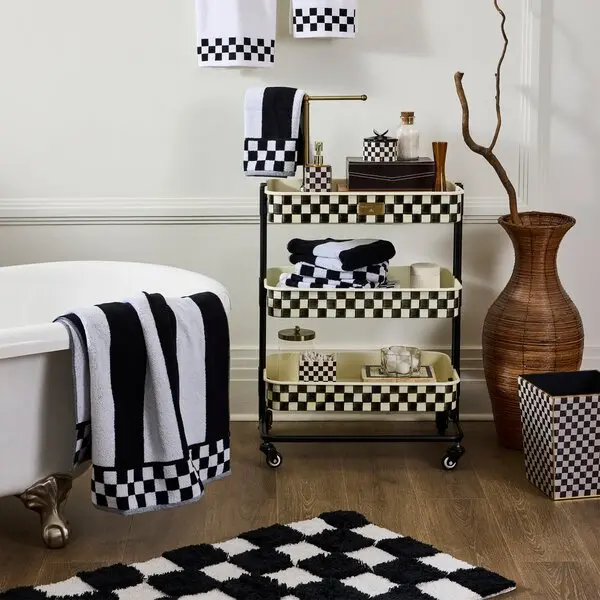 MACKENZIE-CHILDS Courtly Check 3 Tier Kitchen Cart