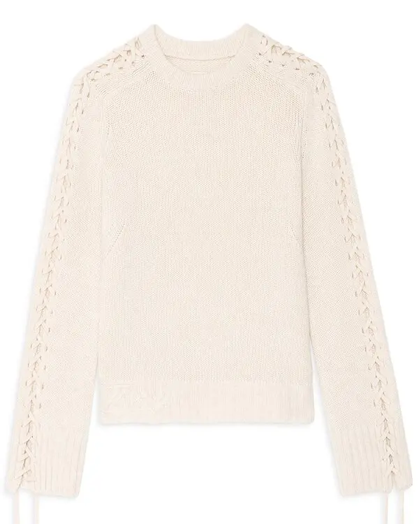 Zadig&Voltaire Malty Wool & Cashmere Round Neck Sweater - Ecru