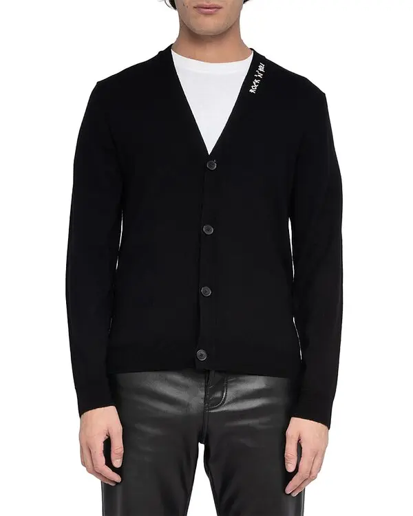 Zadig&Voltaire Remi Merino Wool Cardigan - Black