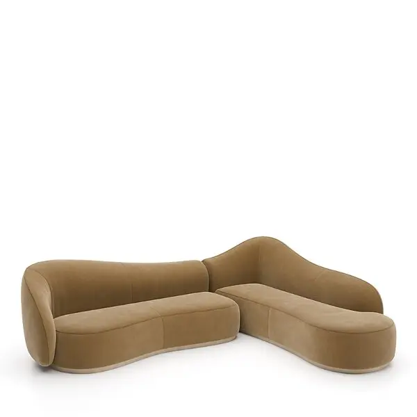 CARACOLE Kalahari 2 Piece Sectional Sofa, Right Arm Facing - Camel
