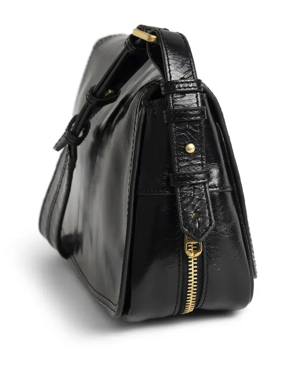 Zadig&Voltaire Le Zouzou Patent Leather Bag - Black