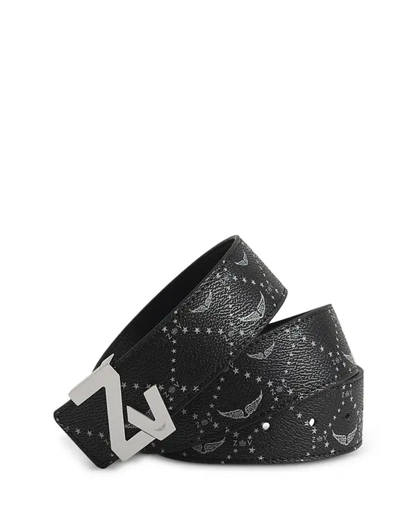 Zadig&Voltaire Zv Initiale Printed Belt - Black