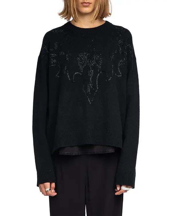 Zadig&Voltaire Markuz Cashmere Round Neck Sweater - Black