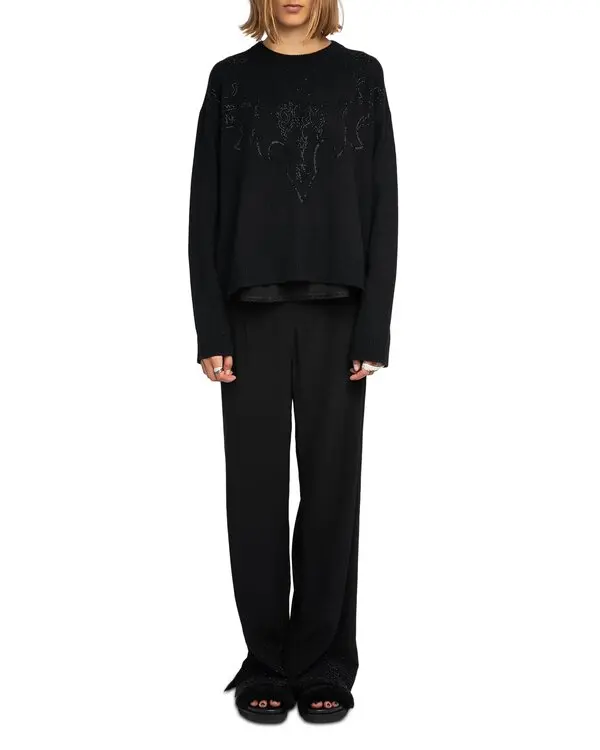 Zadig&Voltaire Markuz Cashmere Round Neck Sweater - Black