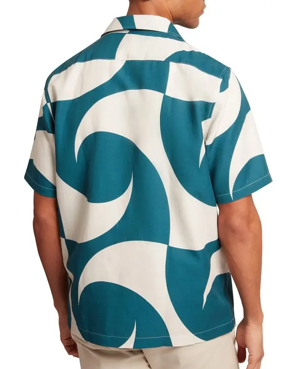 Ted Baker London Roldan Short Sleeve Oversized Swirl Shirt