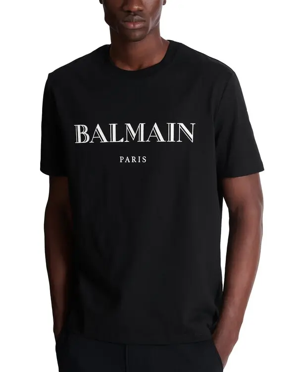 Balmain Vintage Logo Graphic Tee - Black/white