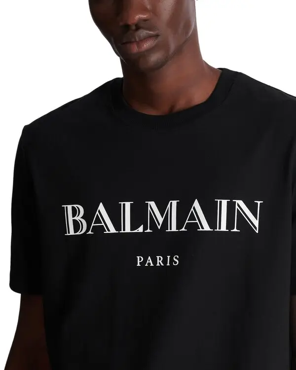 Balmain Vintage Logo Graphic Tee - Black/white