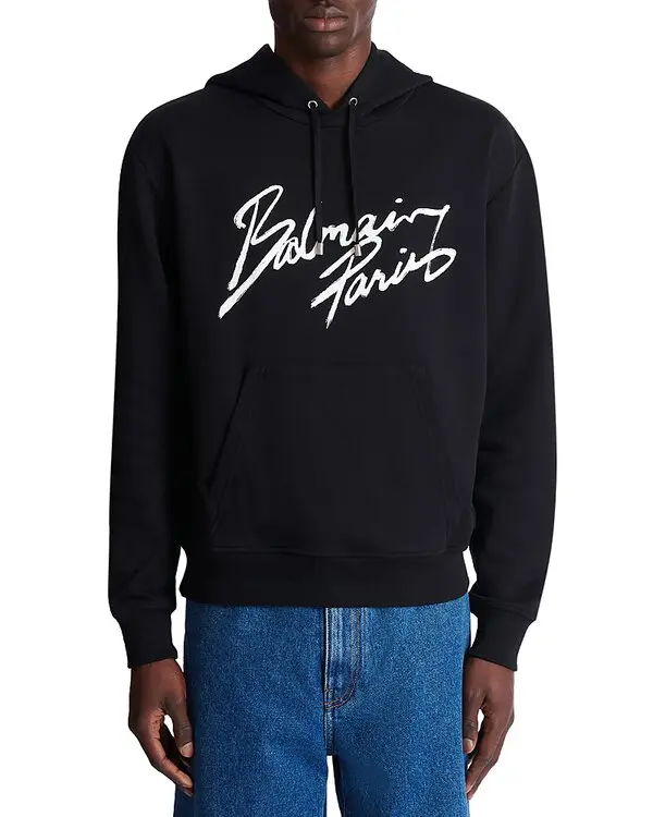 Balmain Script Logo Hoodie