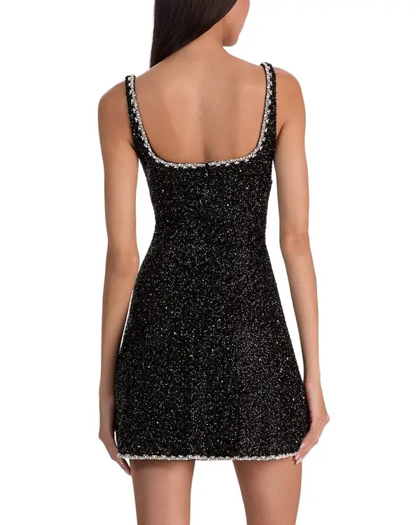 Alice + Olivia Eve Embellished Sweetheart Dress