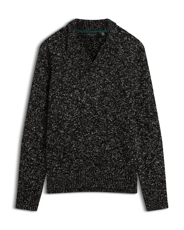 Ted Baker London Relaxed Twisted Sweater Polo - Black