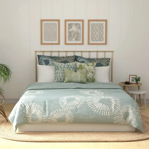 NOHO HOME Opihi Duvet Cover, Twin - Blue