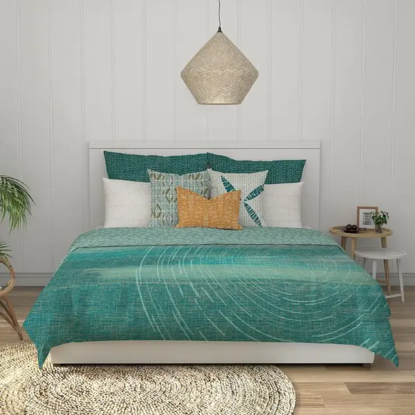NOHO HOME Kilo Hoku Comforter, Twin - Teal