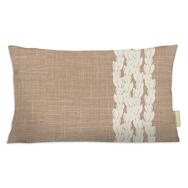NOHO HOME Pikake Lumbar Pillow Cover - Beige