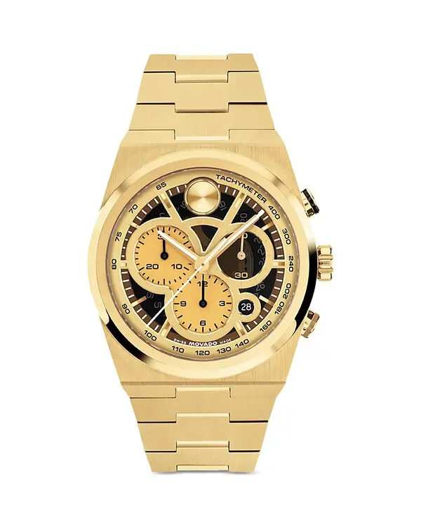 Movado Chronograph Watch, 40mm - Gold/gold