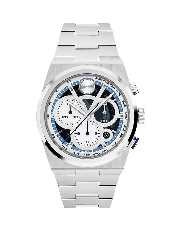 Movado Chronograph, 40mm - Silver/silver