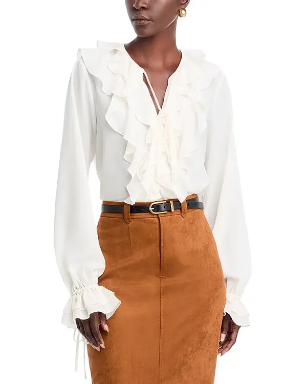 TOCCIN Tobi Ruffle Blouse - Ivory