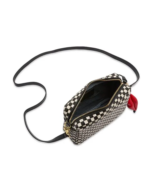 Clare V. Midi Sac Lips Woven Crossbody Bag