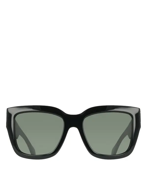 FERRAGAMO Gancini Chain Hinge Square Sunglasses 55mm - Black