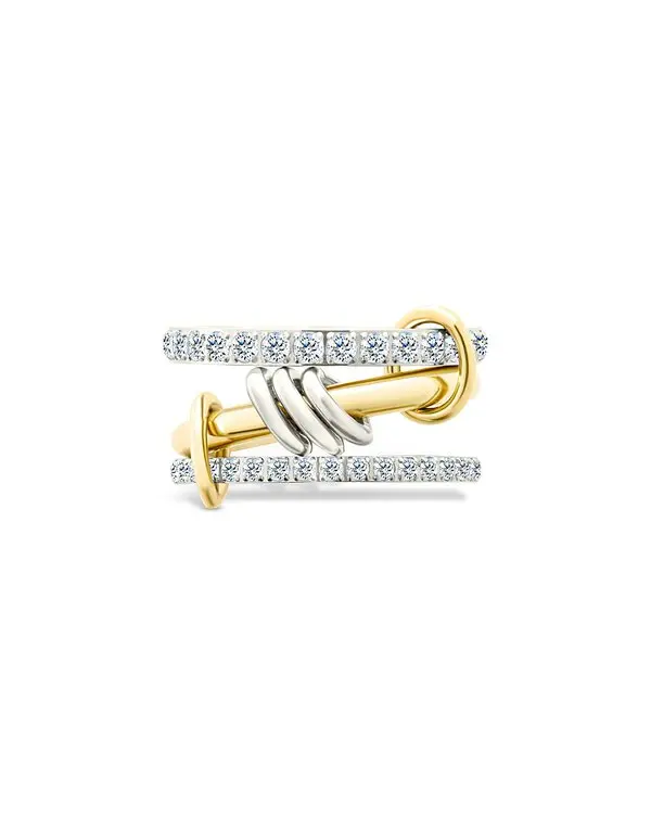 Sterling Forever Garwyn Pave Triple Row Ring - Gold