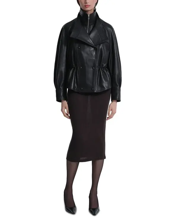 Nour Hammour Thalia Leather Jacket