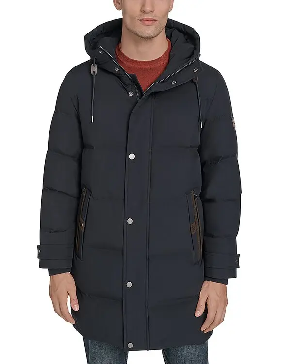 Andrew Marc Rummel Hooded Stadium Coat - Ink