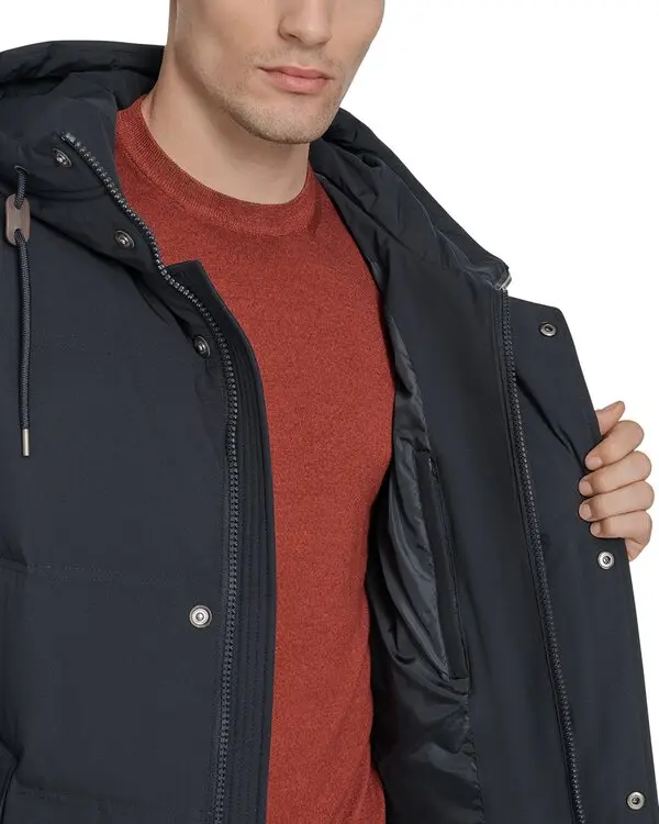 Andrew Marc Rummel Hooded Stadium Coat - Ink