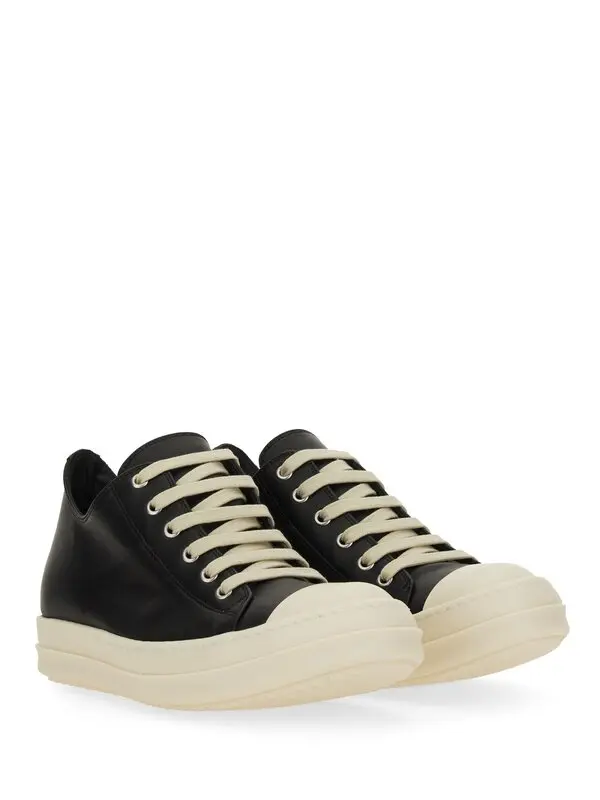 Rick Owens Leather Low Top Sneaker