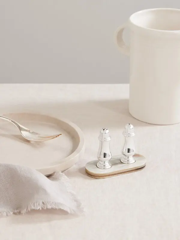 Brunello Cucinelli Plated And Horn Salt And Pepper Shakers