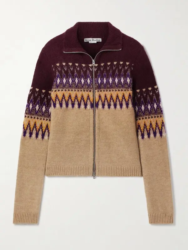 Acne Studios Fair Isle Knitted Cardigan