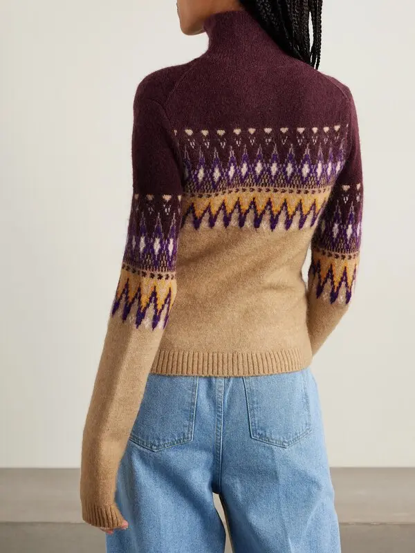 Acne Studios Fair Isle Knitted Cardigan