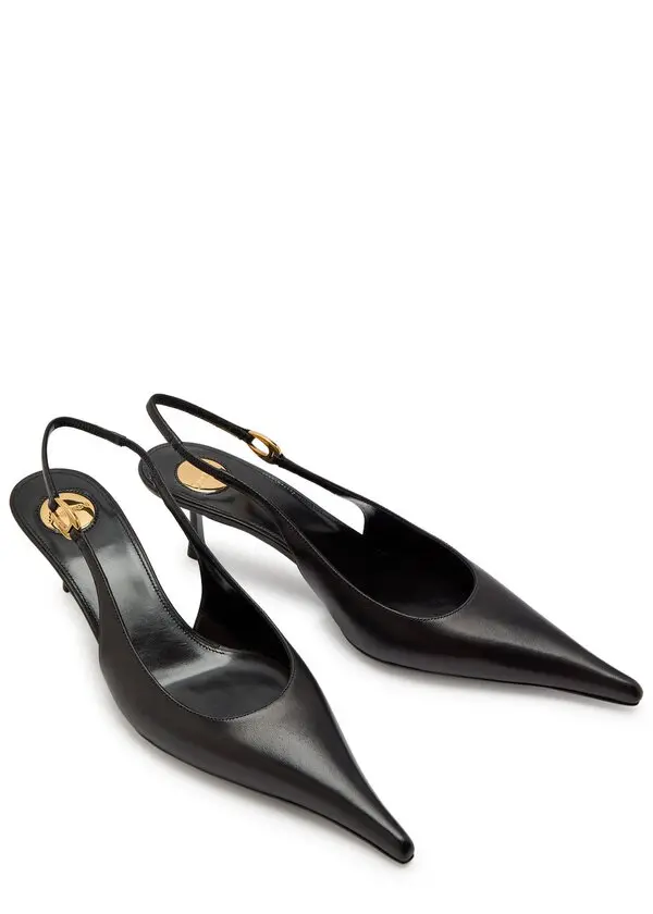 Saint Laurent Casabiva 50 Leather Slingback Pumps