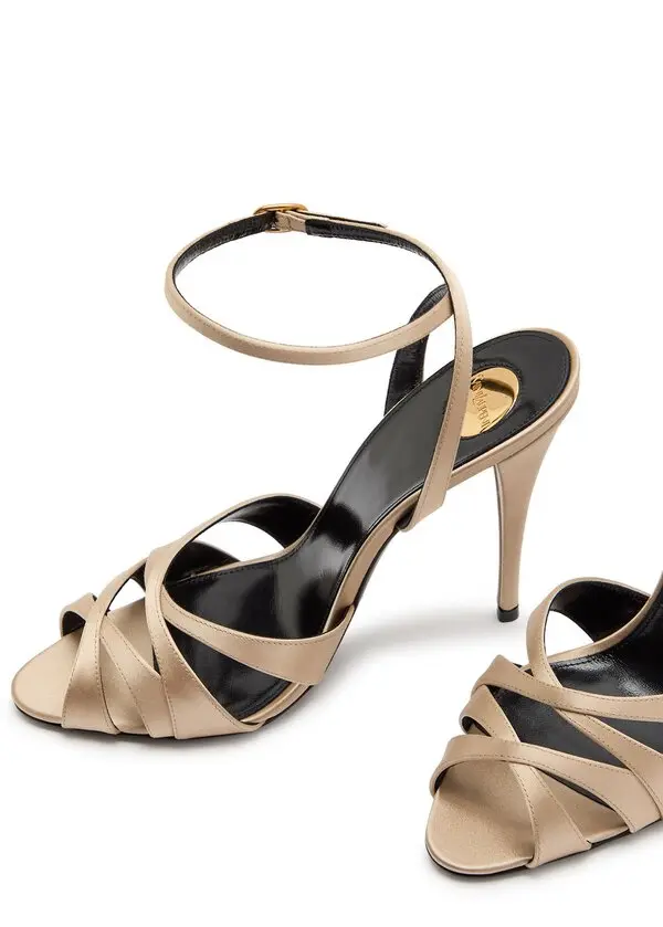 Saint Laurent Touze 110 Satin Sandals