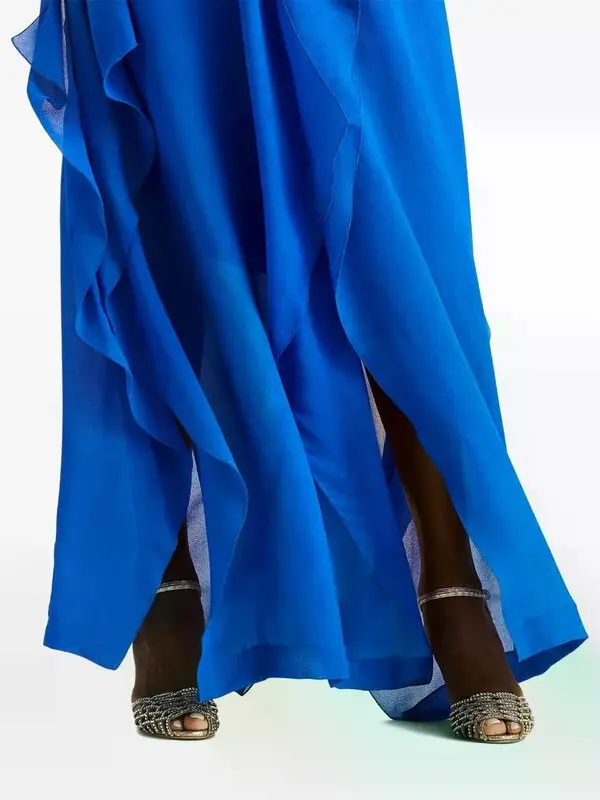 blue dresses for bachelorette party SUMMER GLOW ROYAL BLUE WOVEN MAXI DRESS main image 1