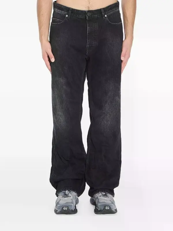 Balenciaga Logo-patch Distressed Jeans